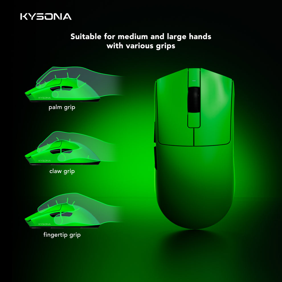 KYSONA Jupiter Esports Green Series Wireless Gaming Mouse – KYSONA ...